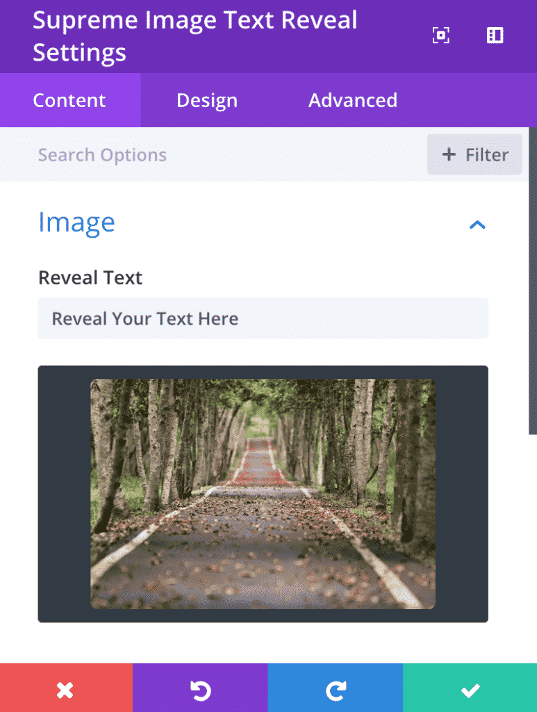 Image Text Reveal Module – Divi Supreme