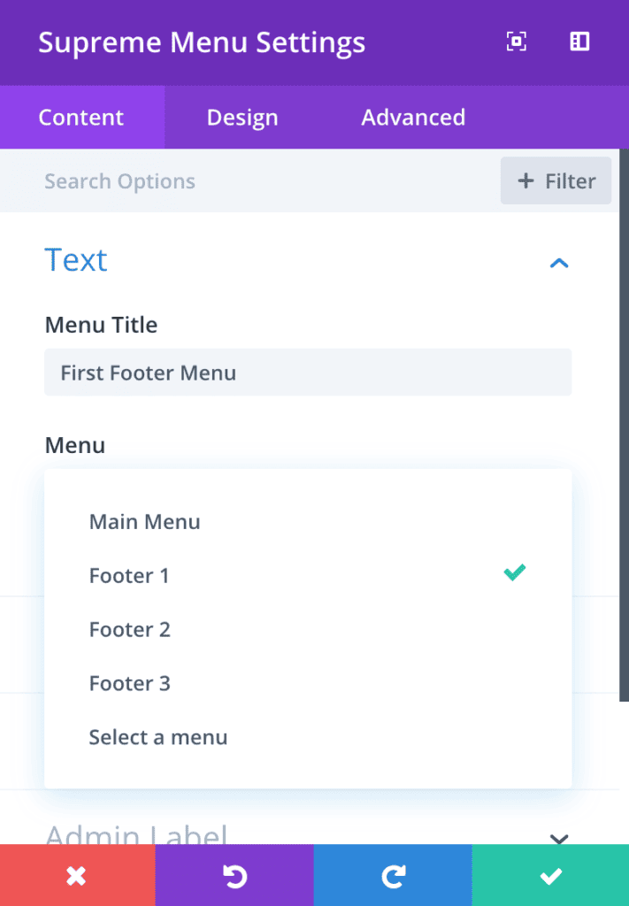 Menu Module – Divi Supreme