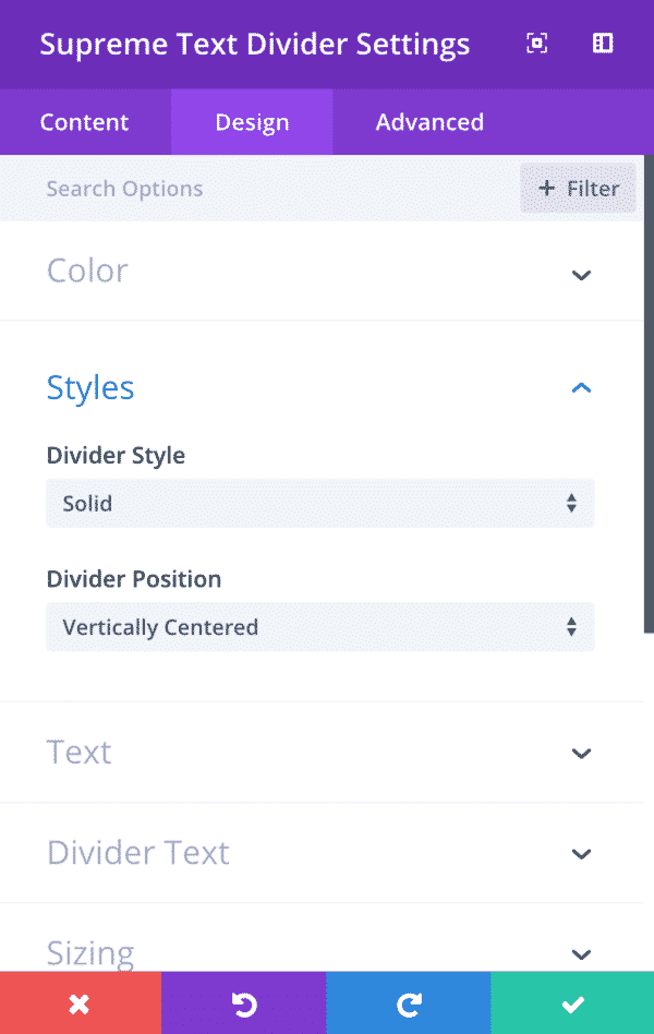 Icon Divider Module – Divi Supreme
