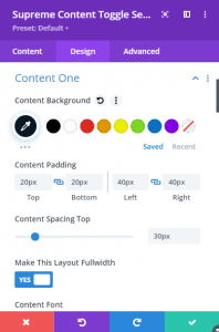 Divi Content Toggle Module – Divi Supreme