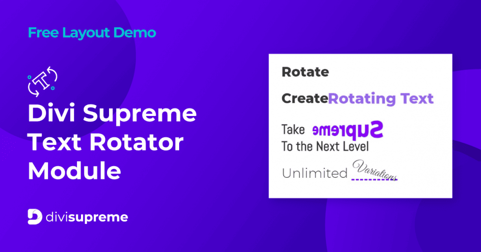 Free Layout Demo: Divi Supreme Text Rotator Module – Divi Supreme