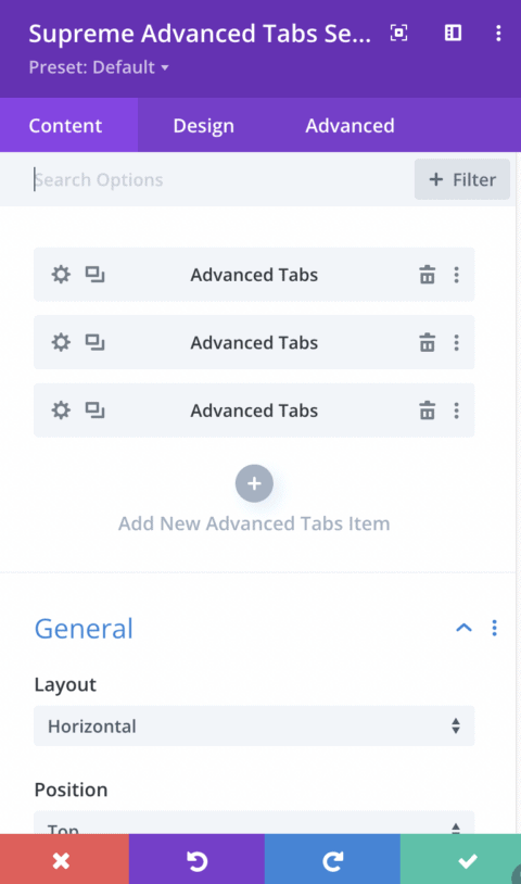 Divi Supreme Advanced Tabs Module – Divi Supreme