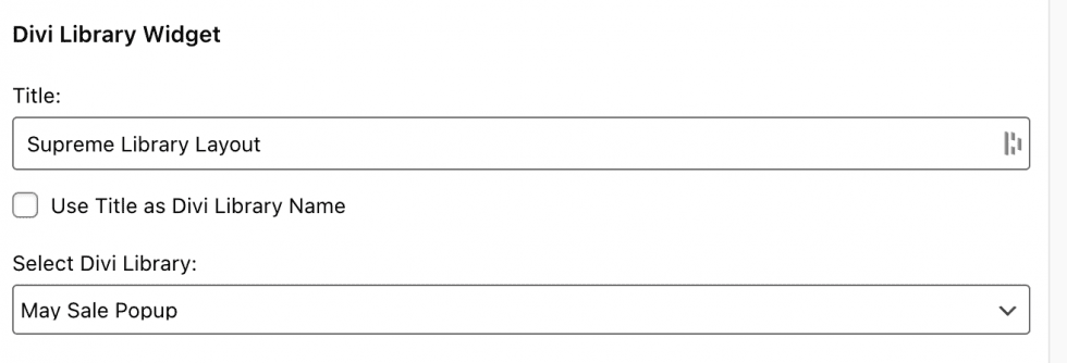 Divi Supreme Library Widget Extension – Divi Supreme